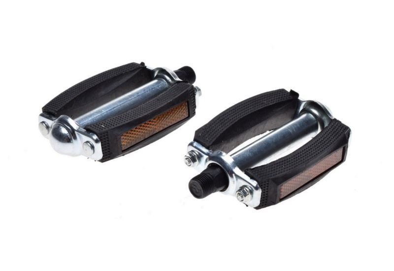 Pedał rowerowy metalowo-gumowy czarno/srebrny 2szt | sklep internetowy ...